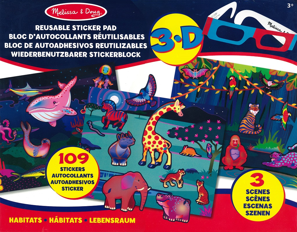 Sada samolepek pro opakovatelné použití 3D obrázek | Škola